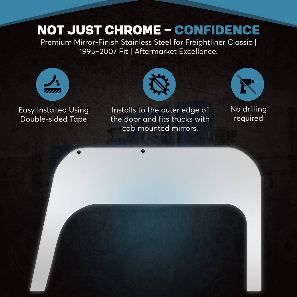 Freightliner Classic Window Chops 8 Inch Full Frame Set