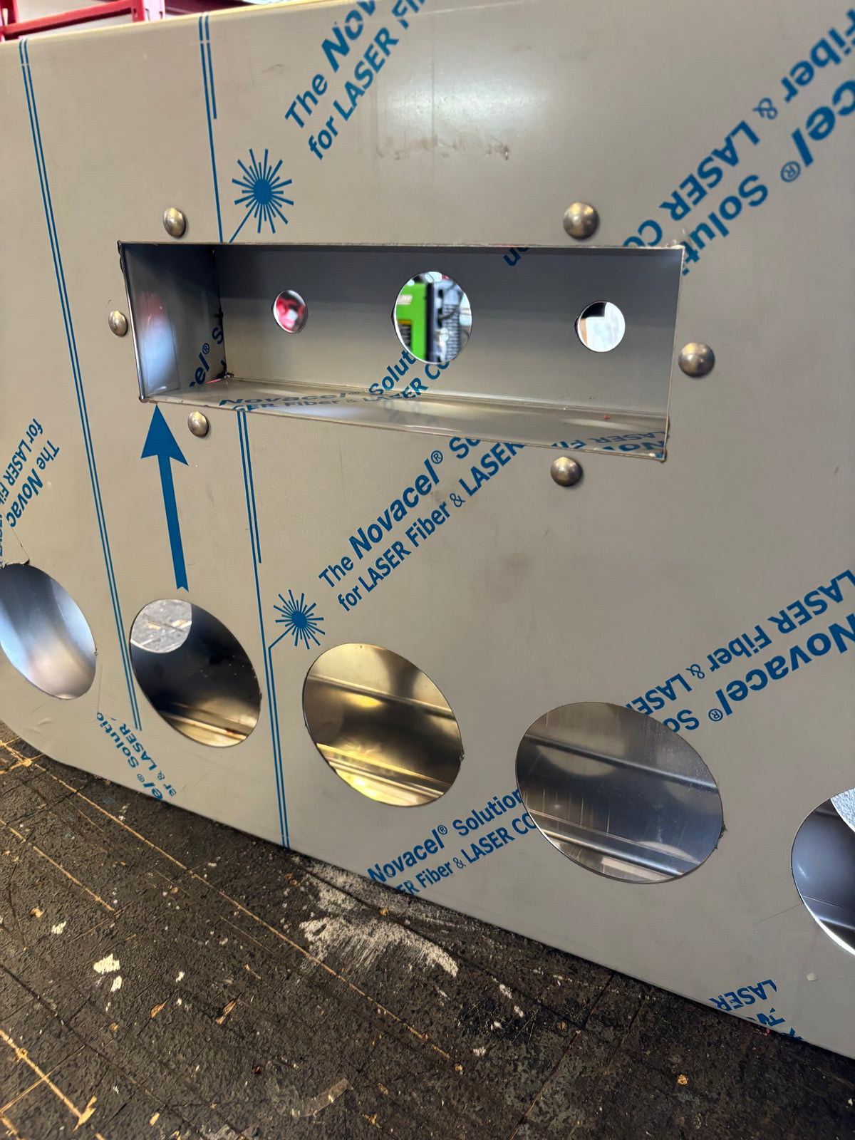 Rear Center Panel 20 Inch RC Style Stainless Steel W/ 5 - 4 Inch On Fr