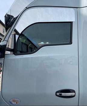 Kenworth T680 & T880 8 Inch Extended Windows Chop Set Stainless Steel