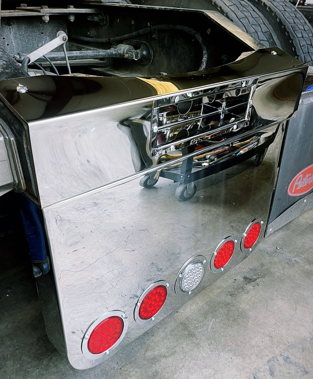 Rear Center Panel 20 Inch RC Style Stainless Steel W/ 5 - 4 Inch On Fr