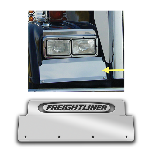 Freightliner Classic, FLD Fender Guards Stainless Steel Set Freightlin
