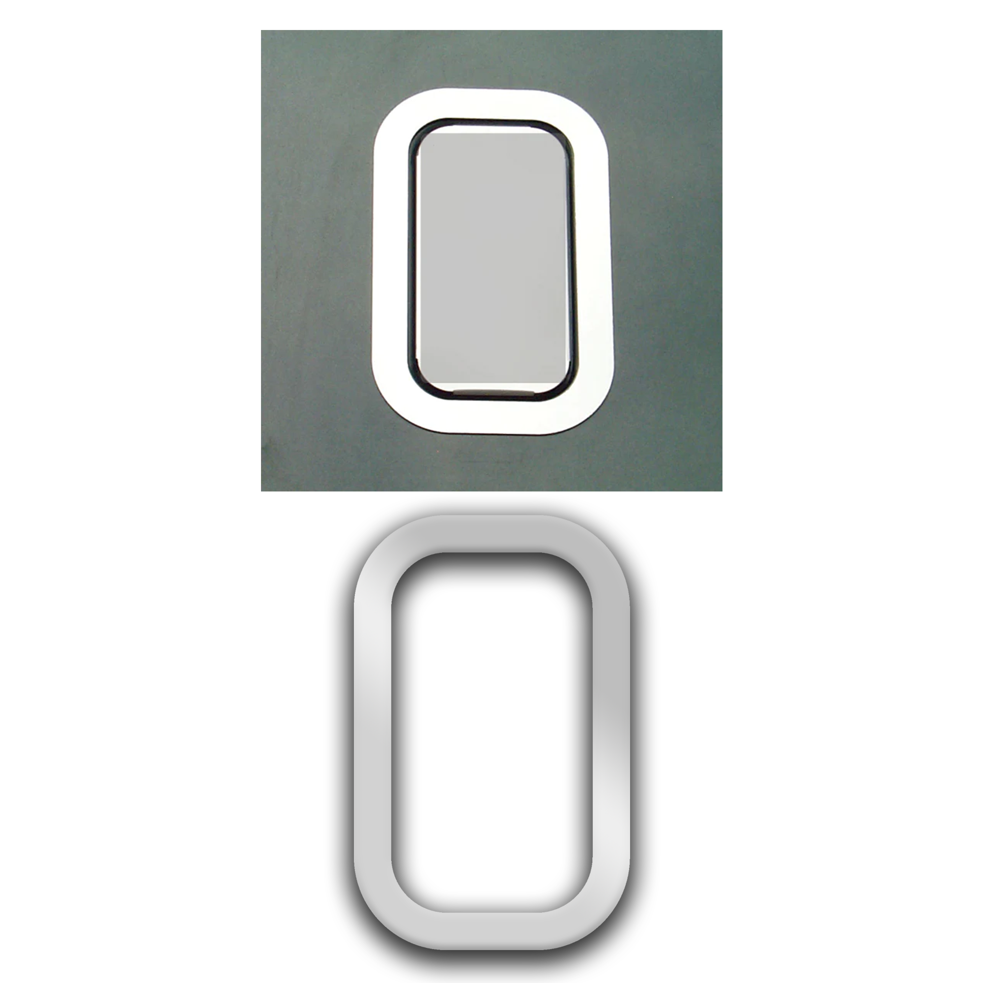 Freightliner Columbia, Century, Stainless Steel Sleeper Vent Trim Fram