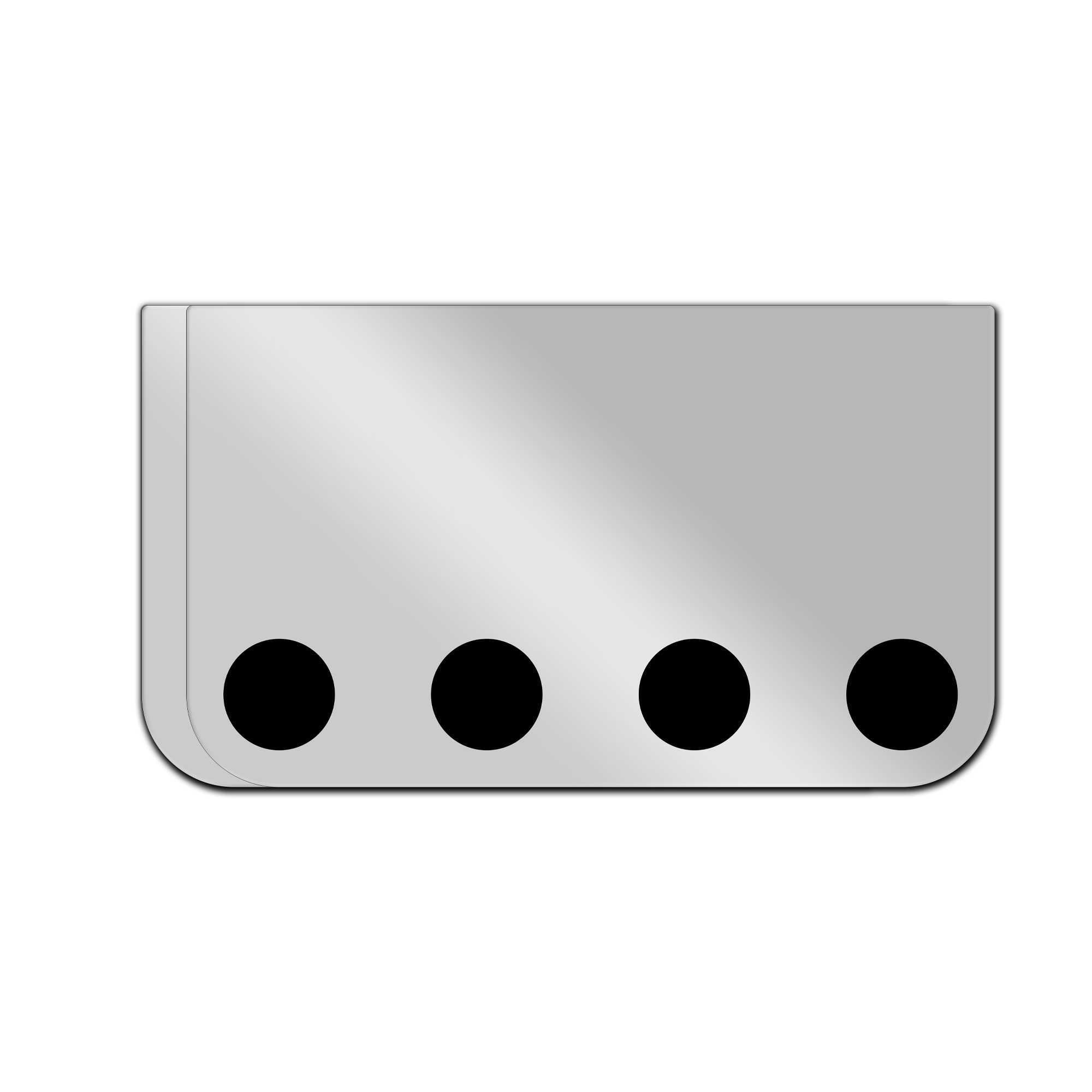 Rear Center Panel 20 Inch RC Style Stainless Steel W/ 4 - 4 Inch On Fr