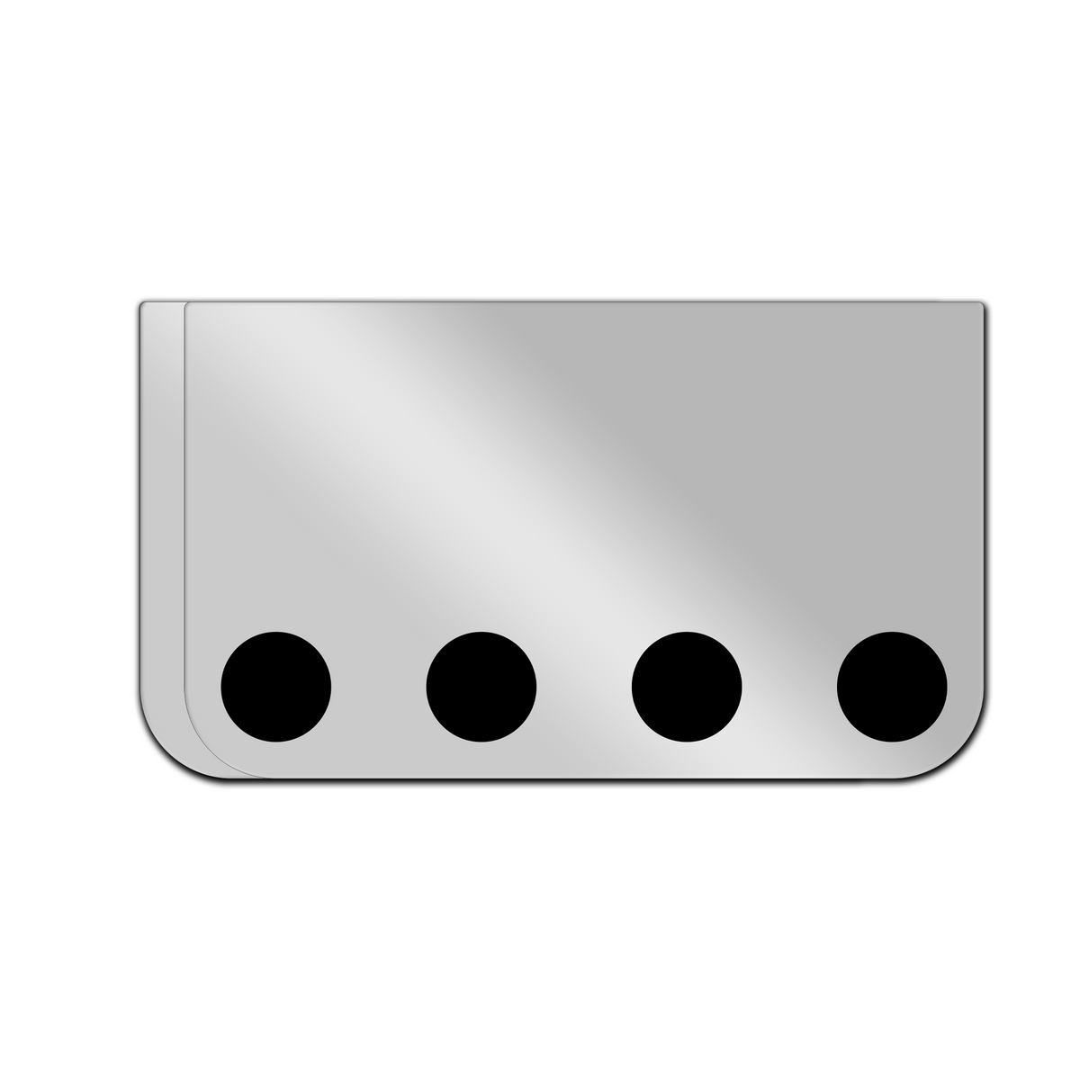 Rear Center Panel 20 Inch RC Style Stainless Steel W/ 4 - 4 Inch On ...